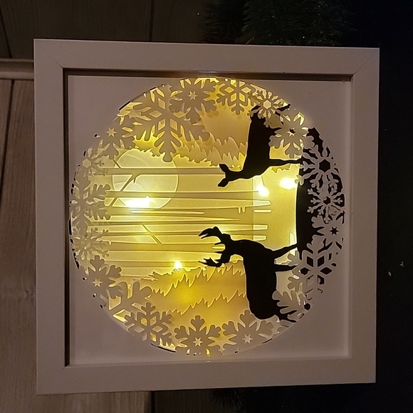 Hand Crafted | Holiday | Handmade Lighted Shadow Box | Poshmark